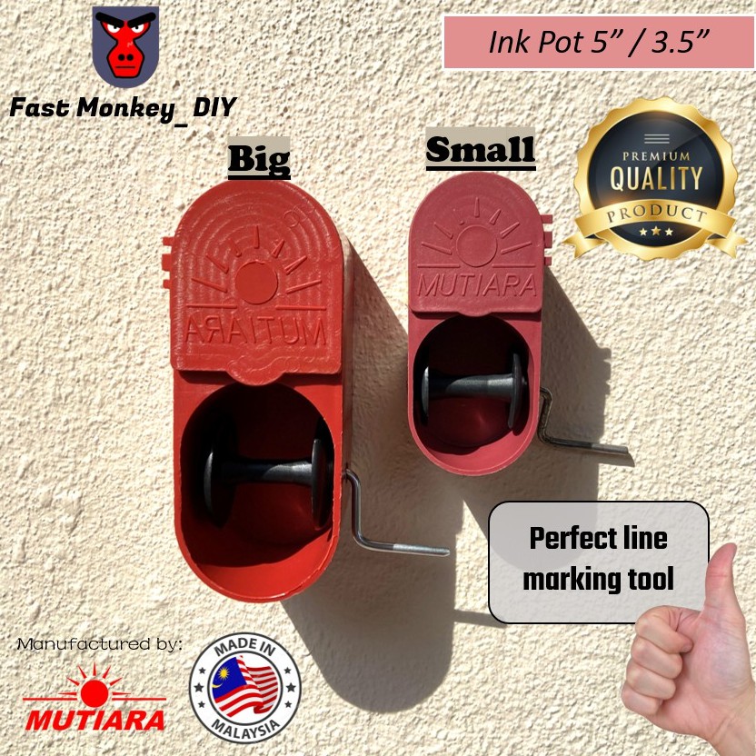 Mutiara PVC Ink Pot (Big/Small) / Mak Tau 墨斗 / Marking Line Tool ...