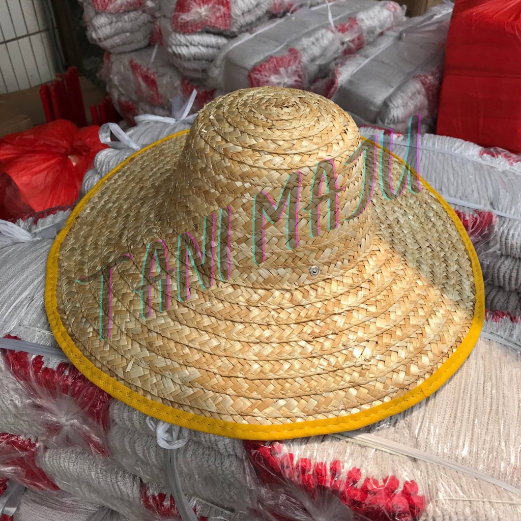 TANI MAJU2/ BIGSALES Grass Straw Farmer Hat Cap / Topi Rumput Jerami ...