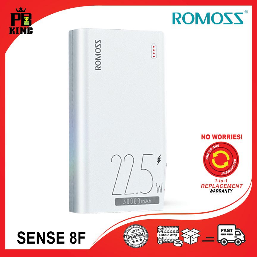 Romoss Sense 8F 30000mAh Powerbank 22.5W Super Fast Charge Portable ...