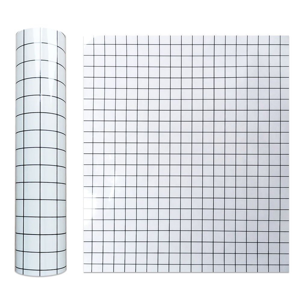 Clear Vinyl Transfer Paper Tape Sheet Clear w/Black Alignment Grid High ...