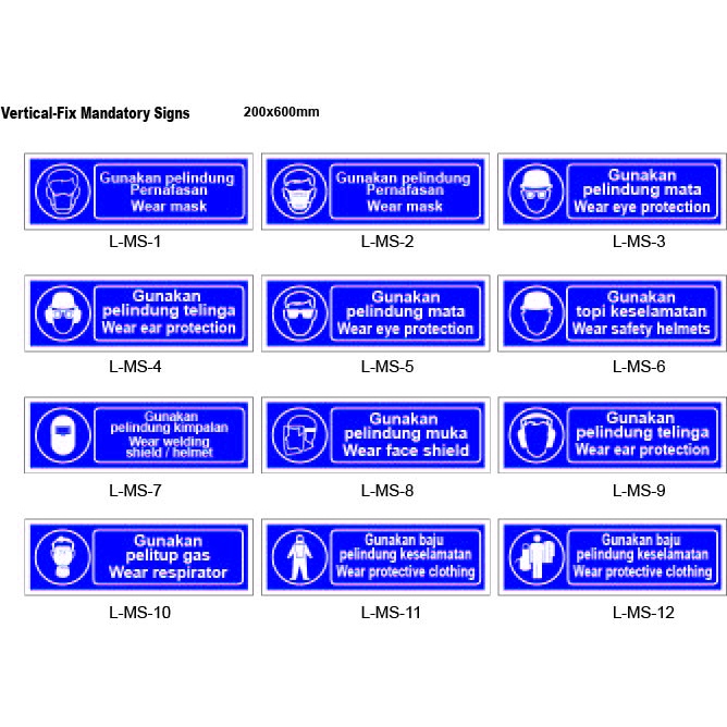 SAFETY SIGNAGE / SAFETY SIGN / PAPAN TANDA KESELAMATAN / MANDATORY SIGN ...