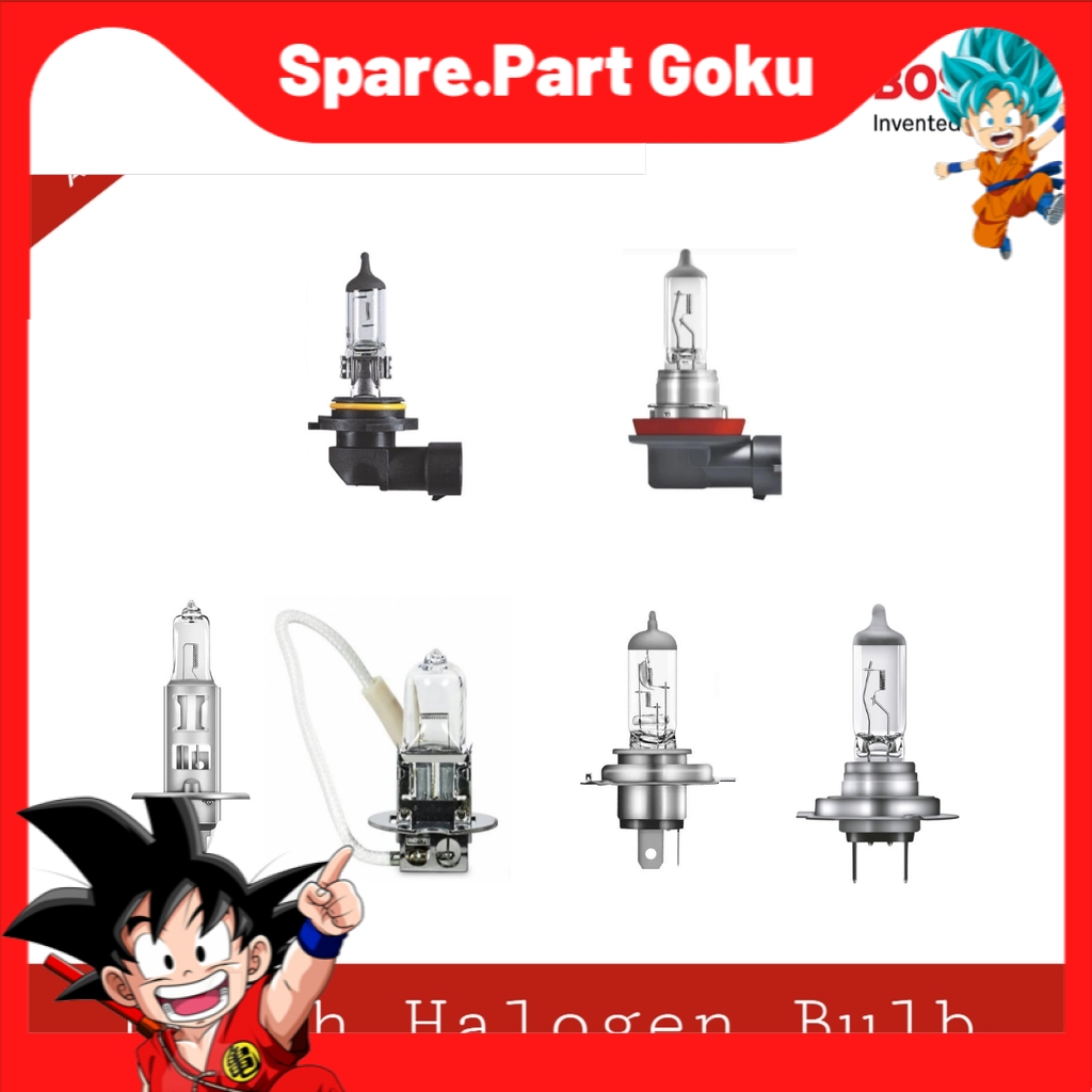 Original Bosch Halogen Light Bulb 12V - H1 / H3 / H4 / H7 / H11 / HB3 / HB4 ( 55W ,100W , 60/55W ...