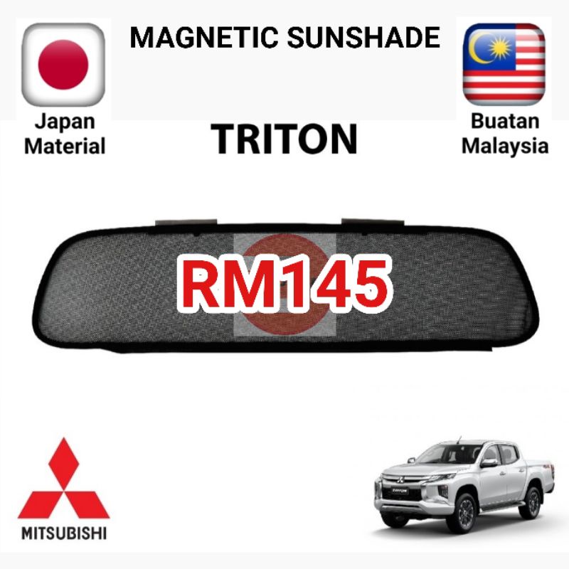 Mitsubishi Triton 2016-2021 Rear Windscreen Premium Magnetic Sunshade ...