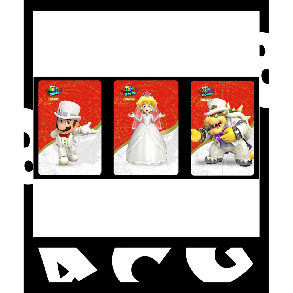 NFC Amiibo Compatible Game Cards - Super Mario Odyssey Wedding Series ...