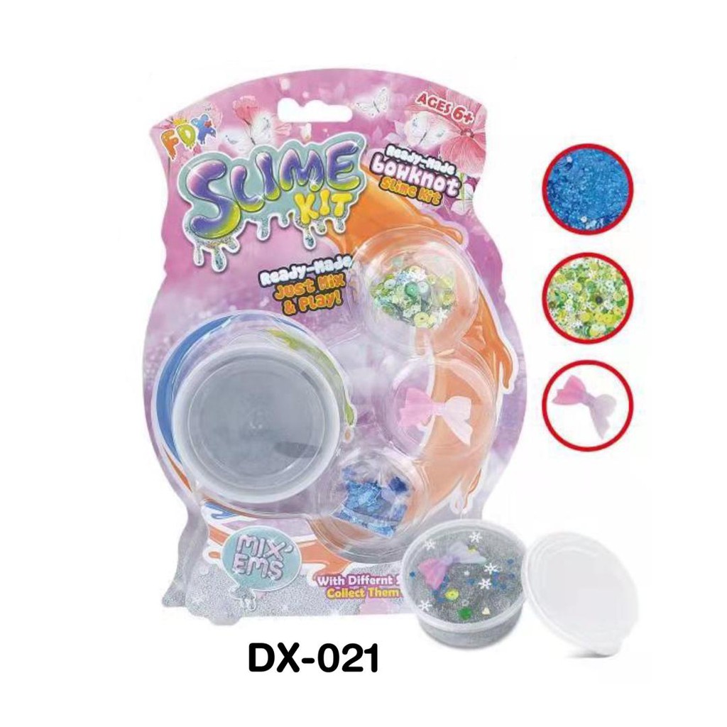 Cute Colourful Slime Kit Mix DIY Slime Murah Slime set Bahan Slime ...