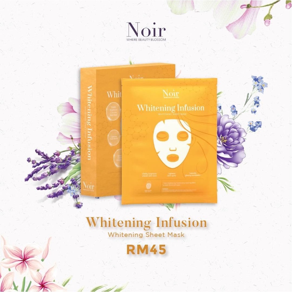 [Original HQ] NOIR Whitening Infusion - Whitening Sheet Mask | Shopee ...