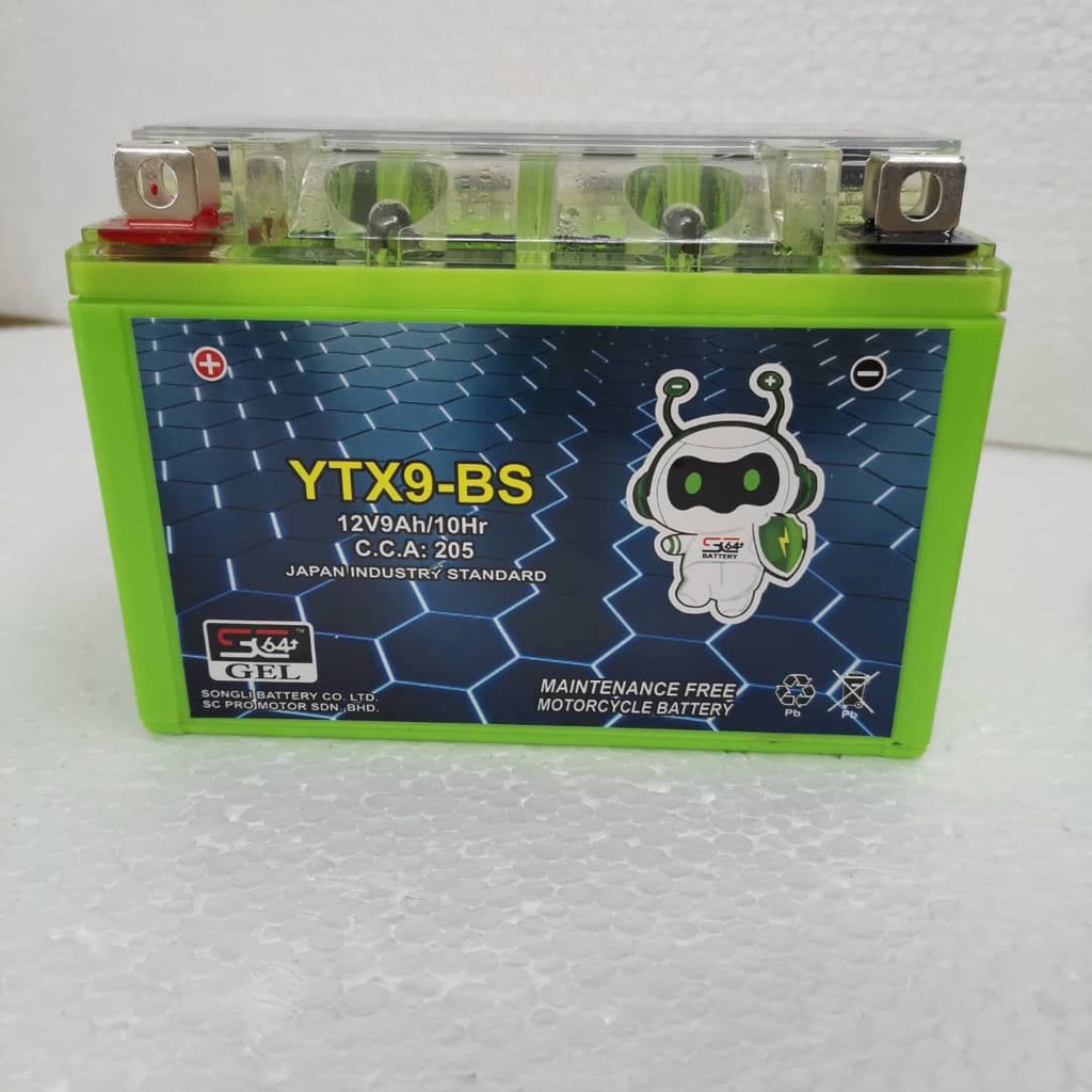 Sc64 GEL Battery Motor YTX9L SYM VTS BENNELLI600 Z800 Z900 NINJA250 PULSAR DEMAK SKYLINE200 DUKE ...