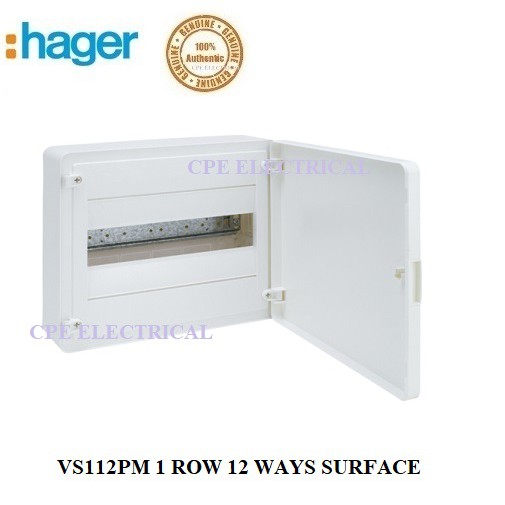 HAGER VS112PM Golf Enclosures 1 ROW 12 modules Surface Mounted | Shopee ...