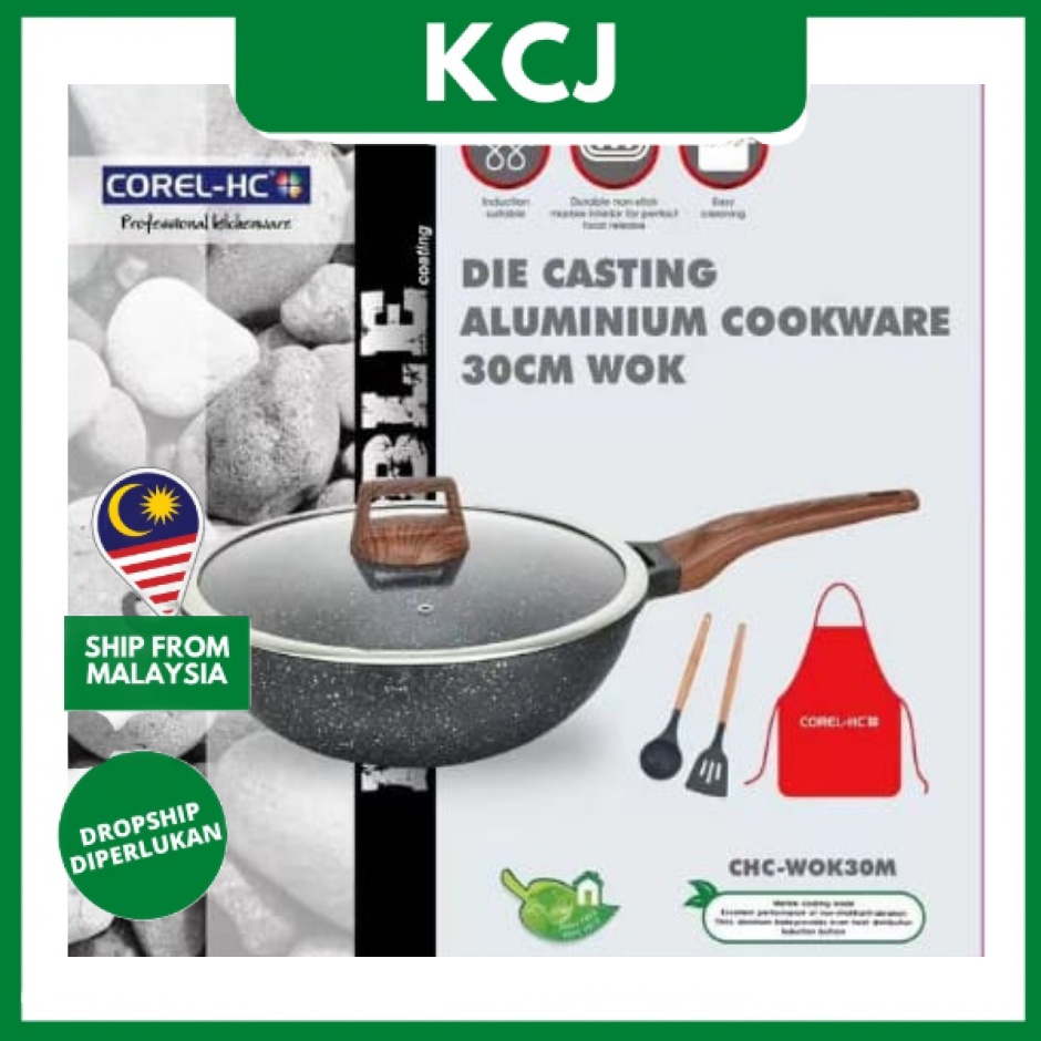 COREL HC 30cm Periuk Rendang Periuk Batu Non-Stick Stone Granite ...