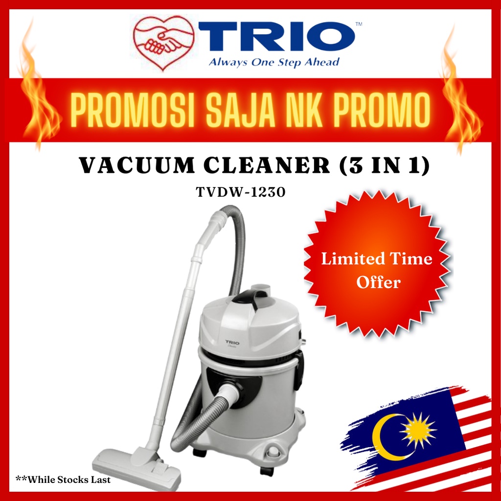 Trio Vacuum Cleaner (3 In 1) TVDW-1230 Bagless Vacuum Cleaner Like ...