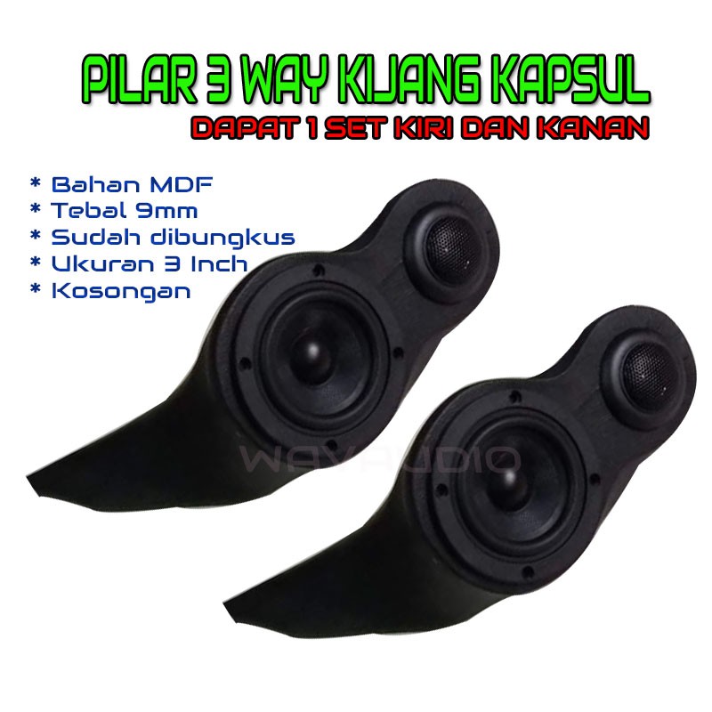 Pillar 3 way Mounting Midrange 3 inch+Tweeter Car Audio Kijang Capsule ...