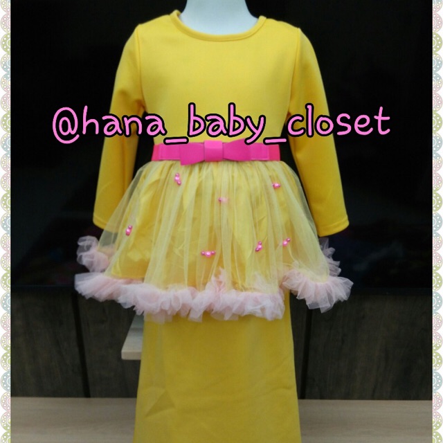 Baju Kurung Tutu Kuning | Shopee Malaysia