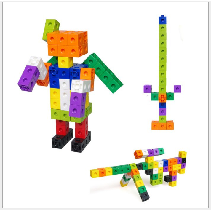 100pcs Maths Linking Cubes Plastic Cubes Educational Counting Toy Math ...