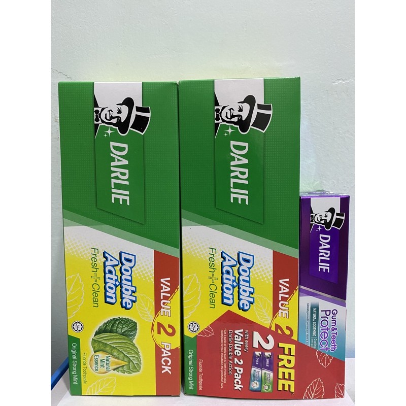 DARLIE Double Action Toothpaste 2x225/225g+40g (Exp 9/2026) | Shopee ...