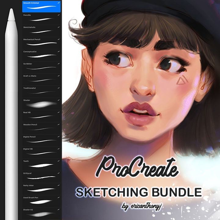 [P163] Procreate Ericanthonyj Sketching Bundle Brushes | Procreate Brushes | Procreate ...