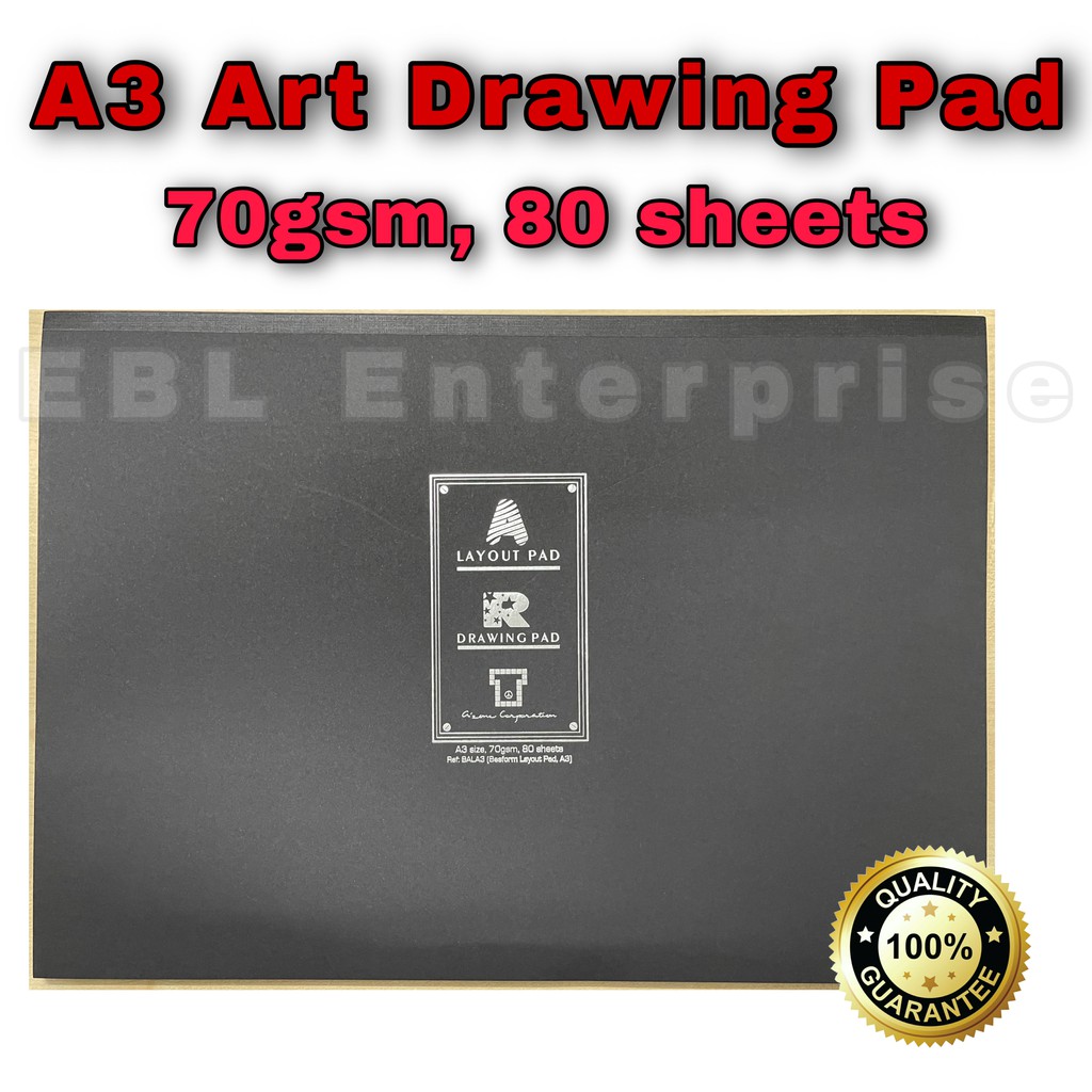 ART A3 Layout Pad/Drawing Pad 70gsm | Shopee Malaysia