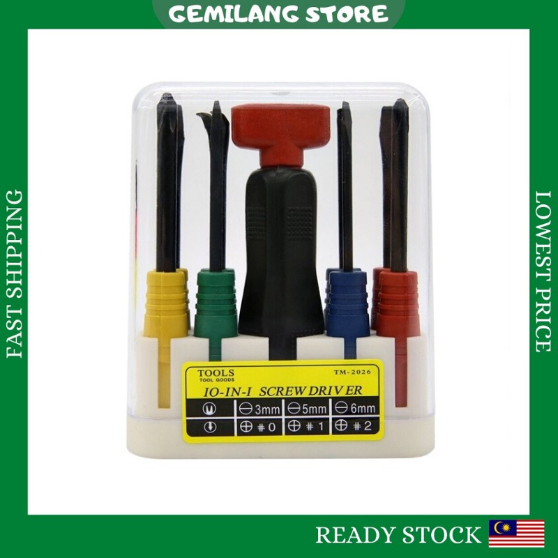 🔥9 IN 1🔥Carbon Steel Screwdriver Set Hardware Tools Kit 9 In 1 Multi ...