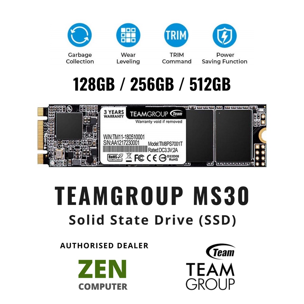 # TEAMGROUP™ MS30 (256GB / 512GB / 1TB) SATA III 6Gb/s M.2 2280 SSD ...