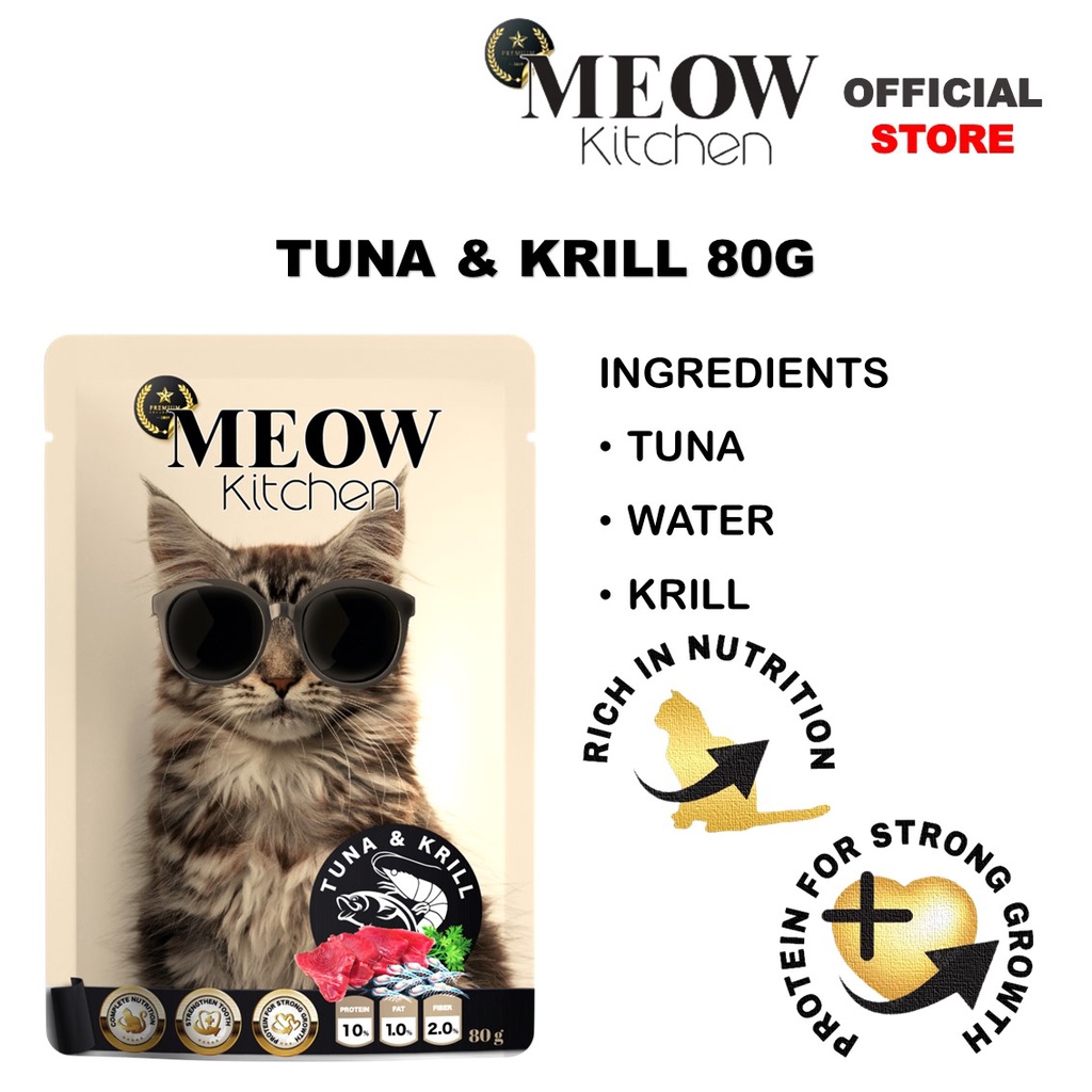 Meow Kitchen Wet Cat Food Pouch (80g) | Shopee Malaysia