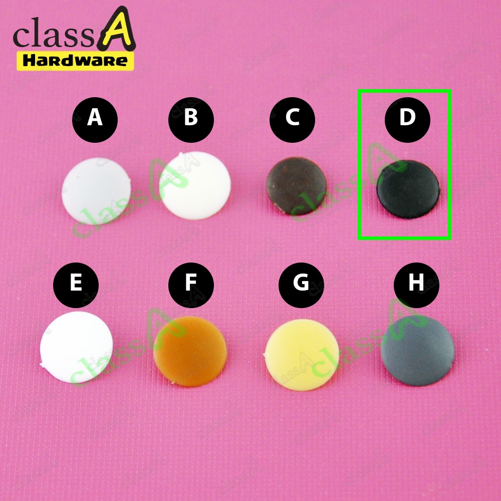 ClassAHW PVC Screw Cap Cover Philip Head Plastic Screws Cap Penutup ...