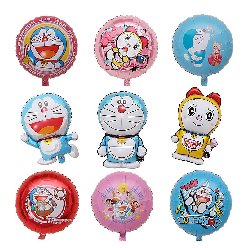 Cartoon Doraemon Foil Balloons Children Birthday Party Helium Balloon ...