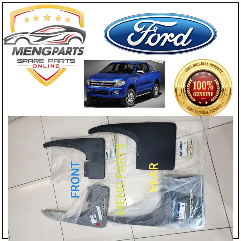 ORIGINAL FORD RANGER T6 4DOOR 4WD FRONT & REAR MUD FLAP AB39-16-A262BF ...