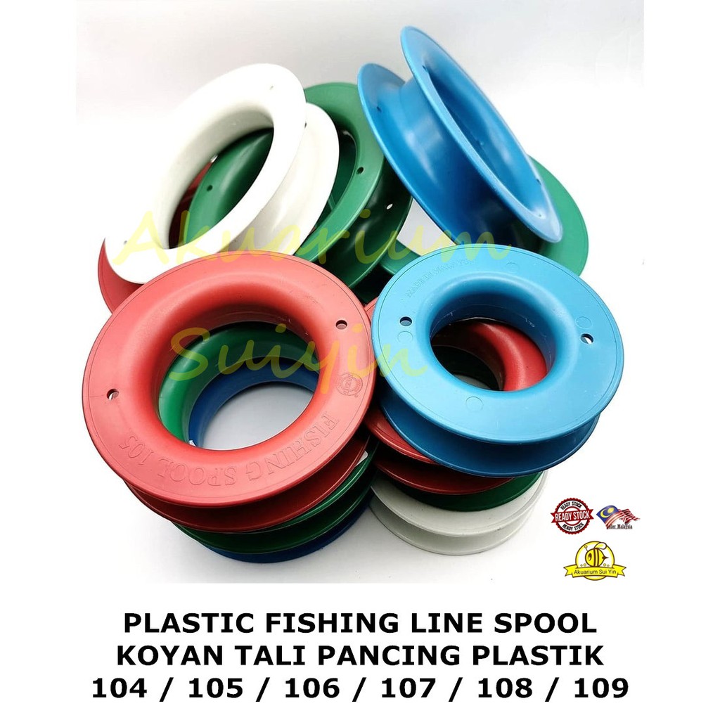 PLASTIC FISHING LINE SPOOL / KOYAN TALI PANCING PLASTIK 104 / 105 / 106 ...