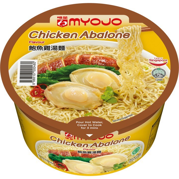 Myojo Bowl Chicken Abalone Flavor Instant Noodle 80g [HALAL] | Shopee ...