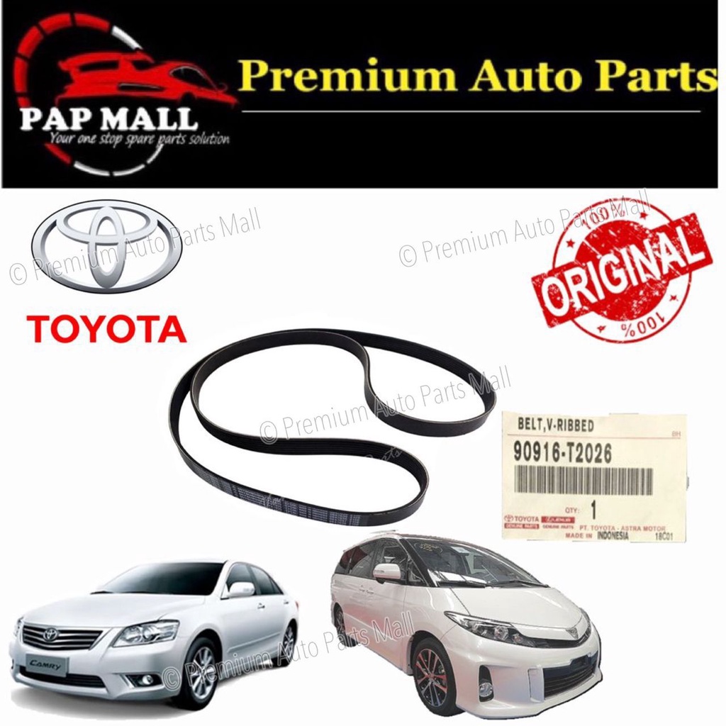 ORIGINAL GENUINE TOYOTA CAMRY ACV40 / ESTIMA ACR50 / VELLFIRE ALPHARD ANH20 2.4 / RAV4 FAN BELT ...
