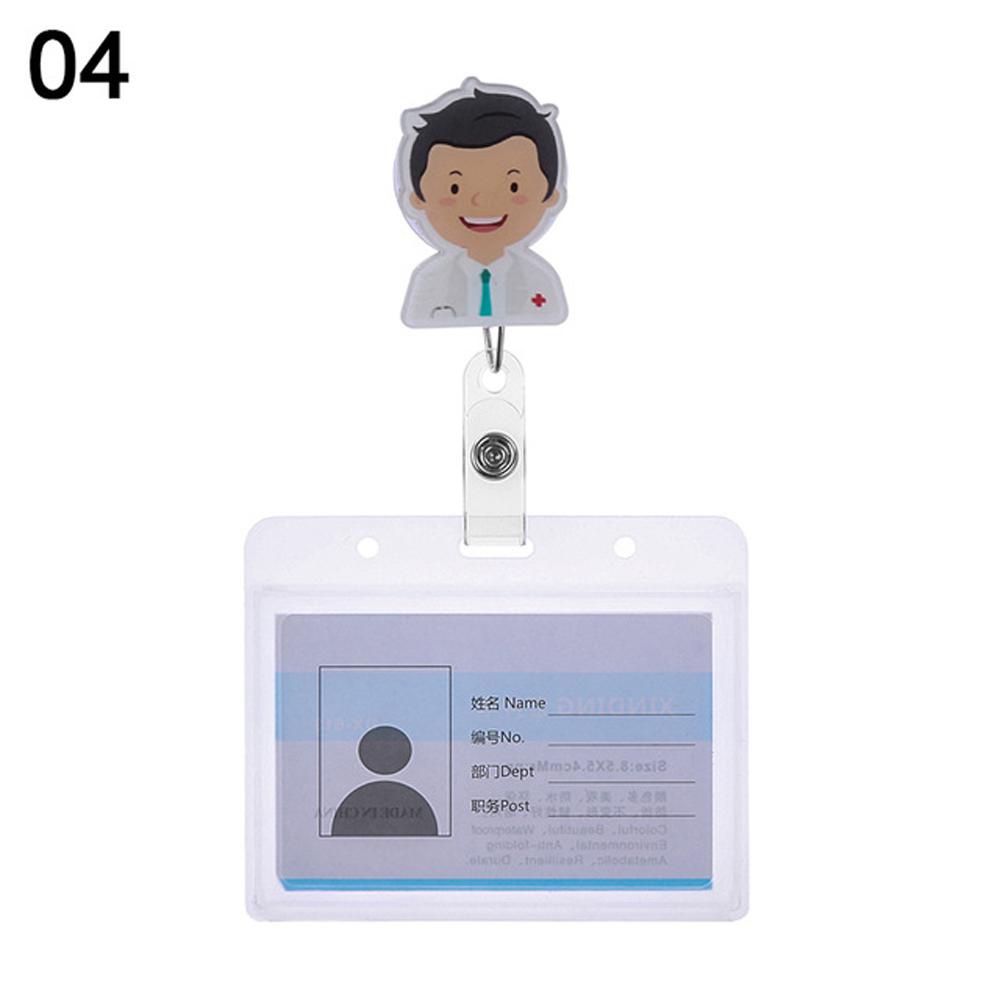MXMIO ID Badge Holder Cartoon Business Card Badge Holder Clip Card ...