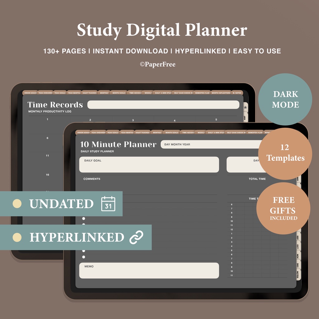 GoodNotes / Notability / Study Planner Digital Planner / PDF Digital ...