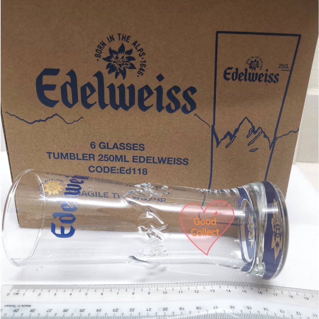 Edelweiss Cup Medium Glass 250ml 6pcs/half dozen a box Limited Edition ...