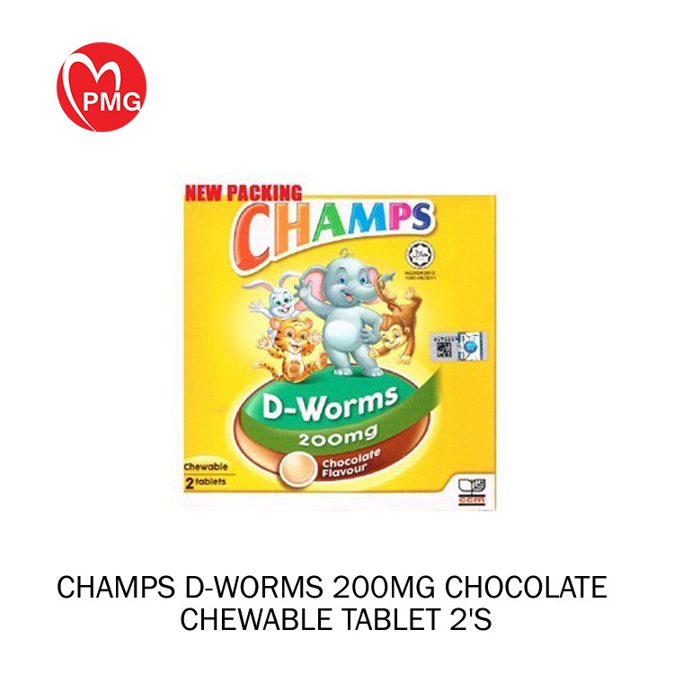 [PMG PHARMACY] Champs D Worms Ubat Cacing (2 Tablets) - treat for worms ...