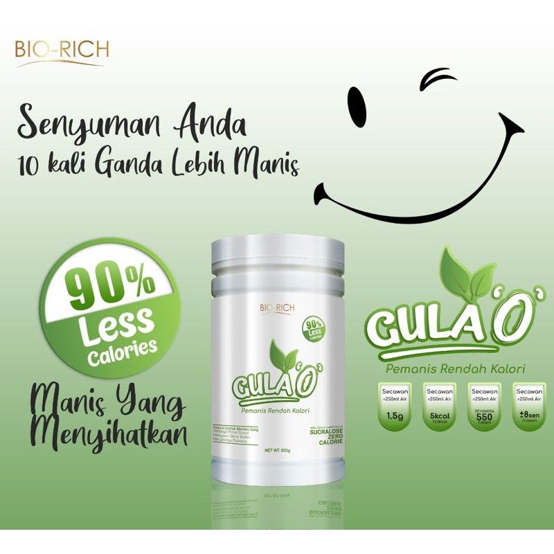 Bio Rich Gula 0 Pemanis Rendah Kalori | Sucralose Zero Calorie | Shopee ...