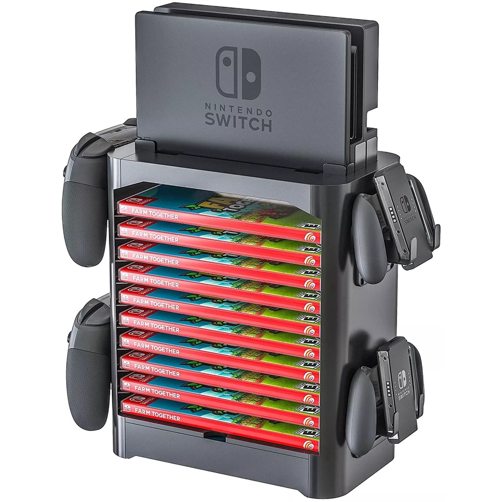 VGTIME Nintendo Switch Organizer Station 10 Games Disc Storage Tower ...