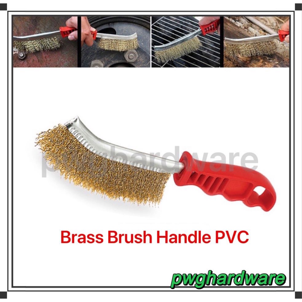 Brass Coated Wire Brush / Berus Besi Tembaga / Brass Brush PVC Handle ...