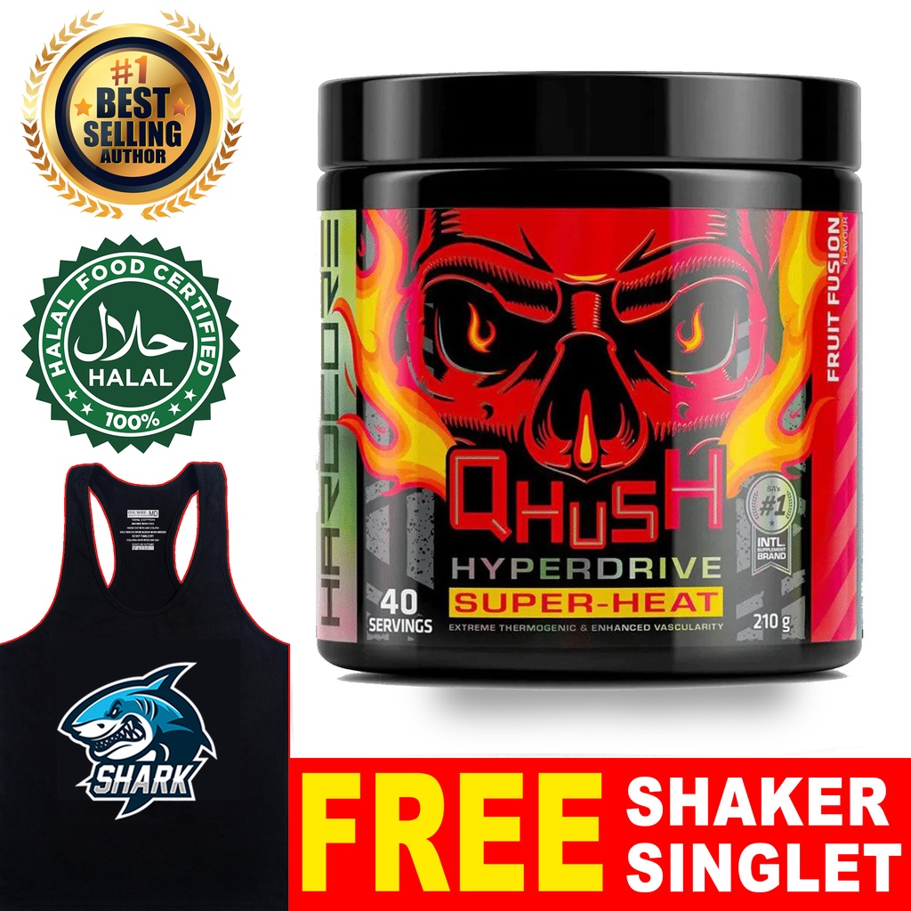No1 USN Qhush Hyperdrive Pre-Workout Extreme Energy Booster Drink ...