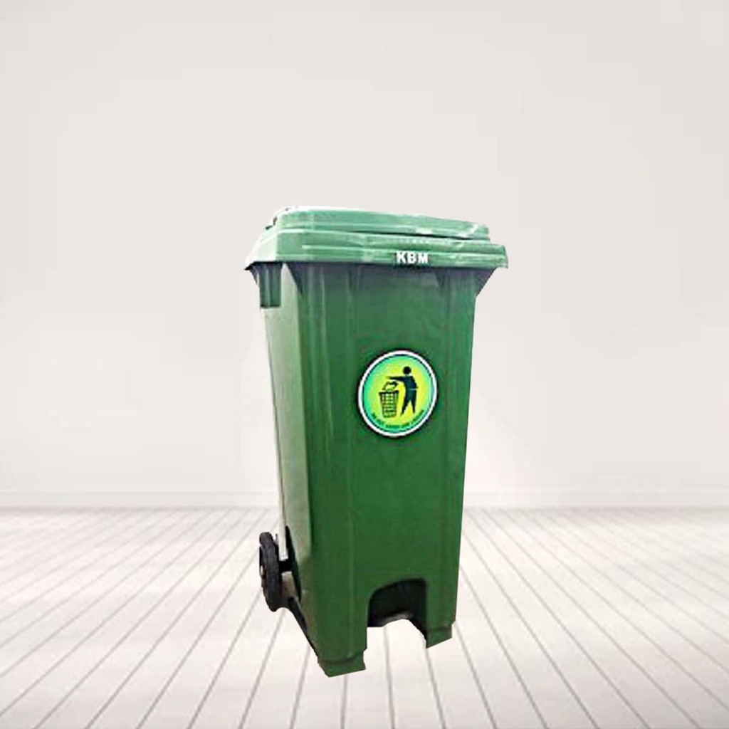 KBM Green Dustbin with Pedal 120L [LIMITED PURCHASE: Maximum 2 Pieces ...