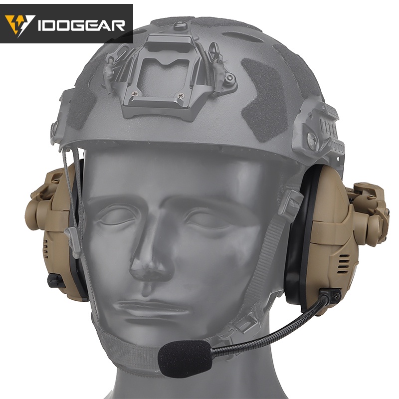 IDOGEAR Tactical Electronic Headset Bluetooth Ear Muffs for Helmet ...