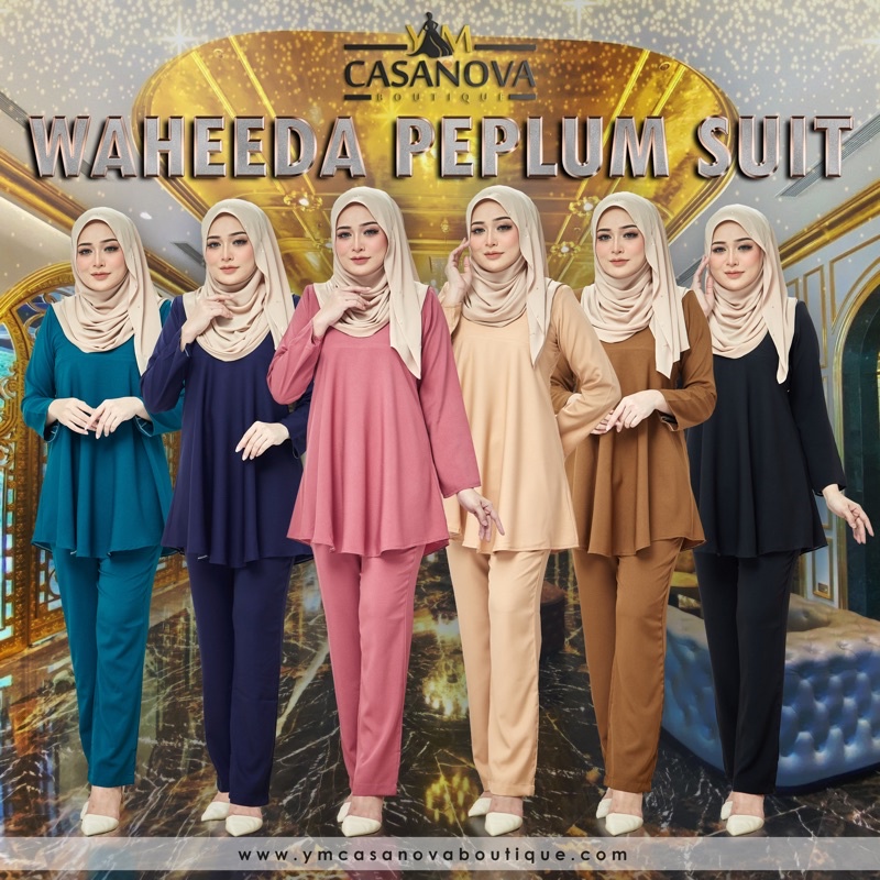 🔥 HOT ITEM 🔥 WAHEEDA PEPLUM SUIT DRESS 👗 NEW COLLECTION DESIGN yang ...