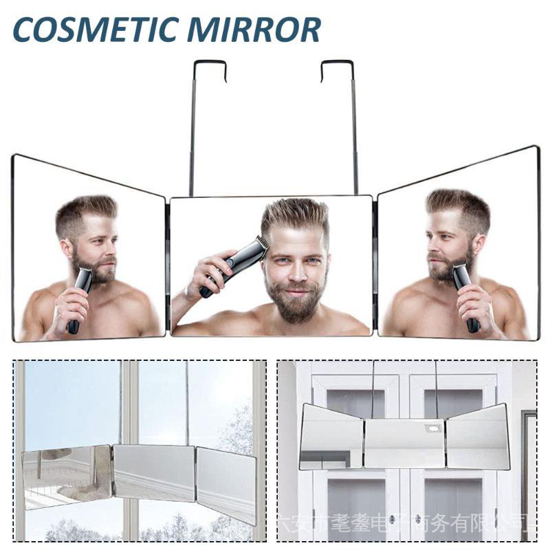 Adjustable and portable 3 Way Mirror Trifold Mirror For Self Hair ...