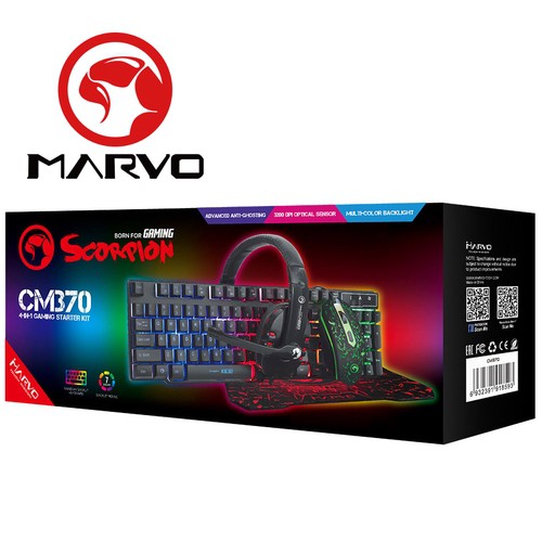 Marvo Scorpion CM370 RGB 4-in-1 GAMING Combo set | Shopee Malaysia