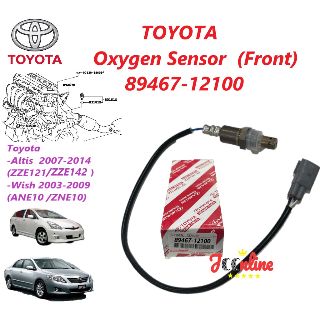 TOYOTA Oxygen Sensor 89467-12100-Toyota Wish 1.8 2003- ZNE10 & ANE10 ...