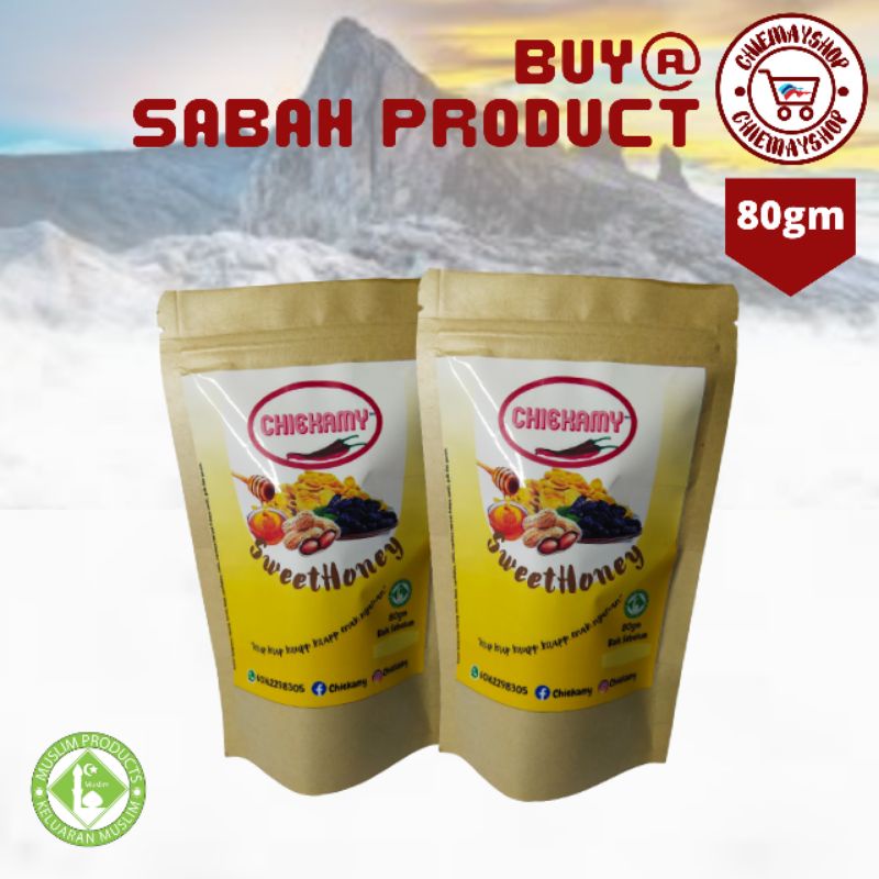 (Sabah) Chiekamy™ Kacang Cornflakes Sweet Honey 80gm (Produk Muslim ...