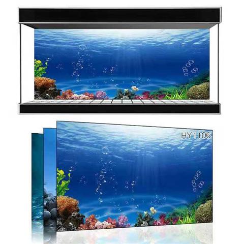 Premium Aquarium Background Sticker For Akuarium Ikan Fish Tank Wall ...
