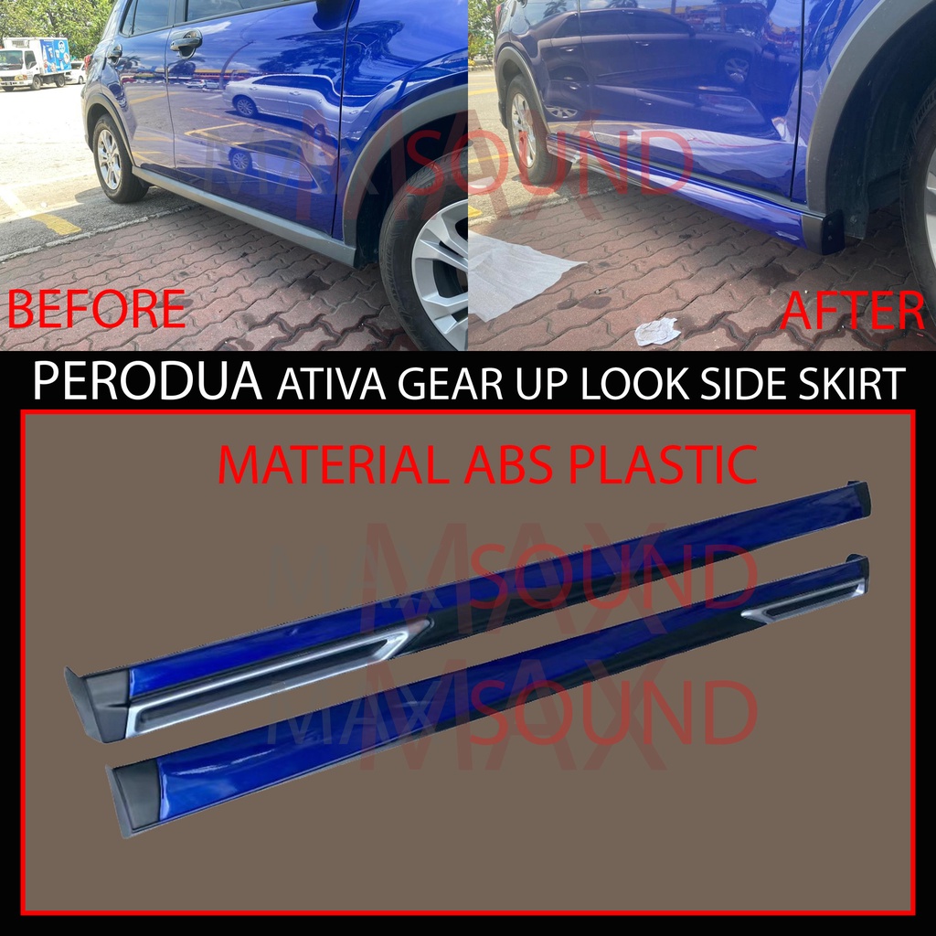 PERODUA ATIVA GEAR UP GU LOOK WITH COLOUR BODYKIT BODY KIT SKIRT ...