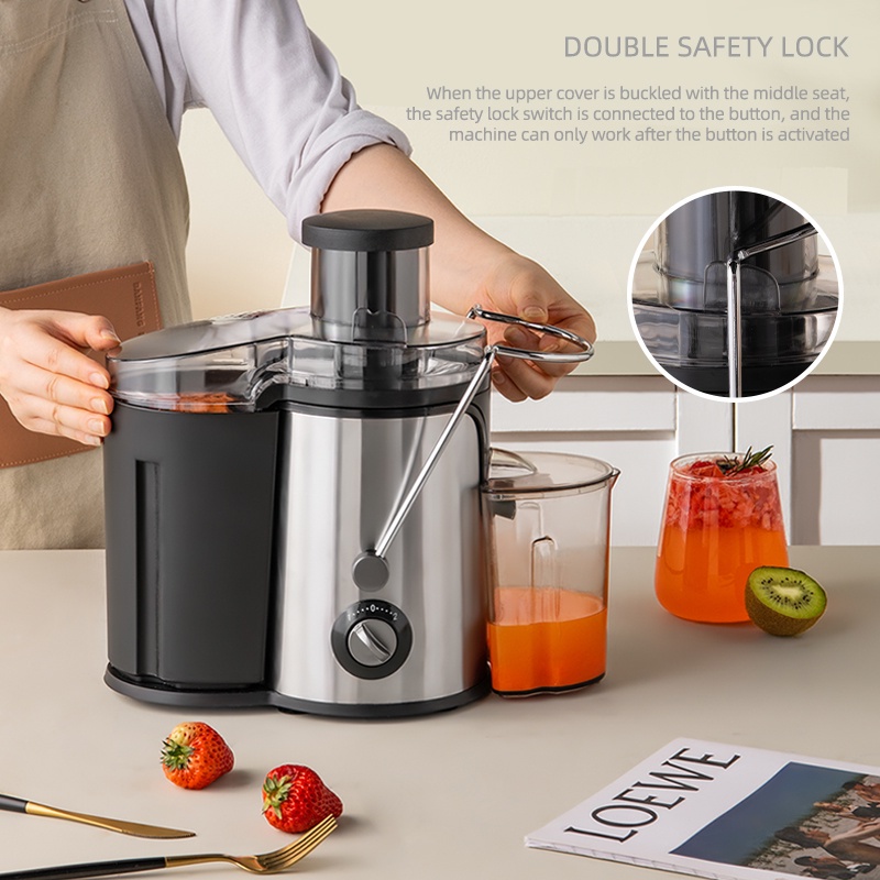 Electric Slow Juicer Blender 400w Stainless Steel Manual Fruit Juicer ...