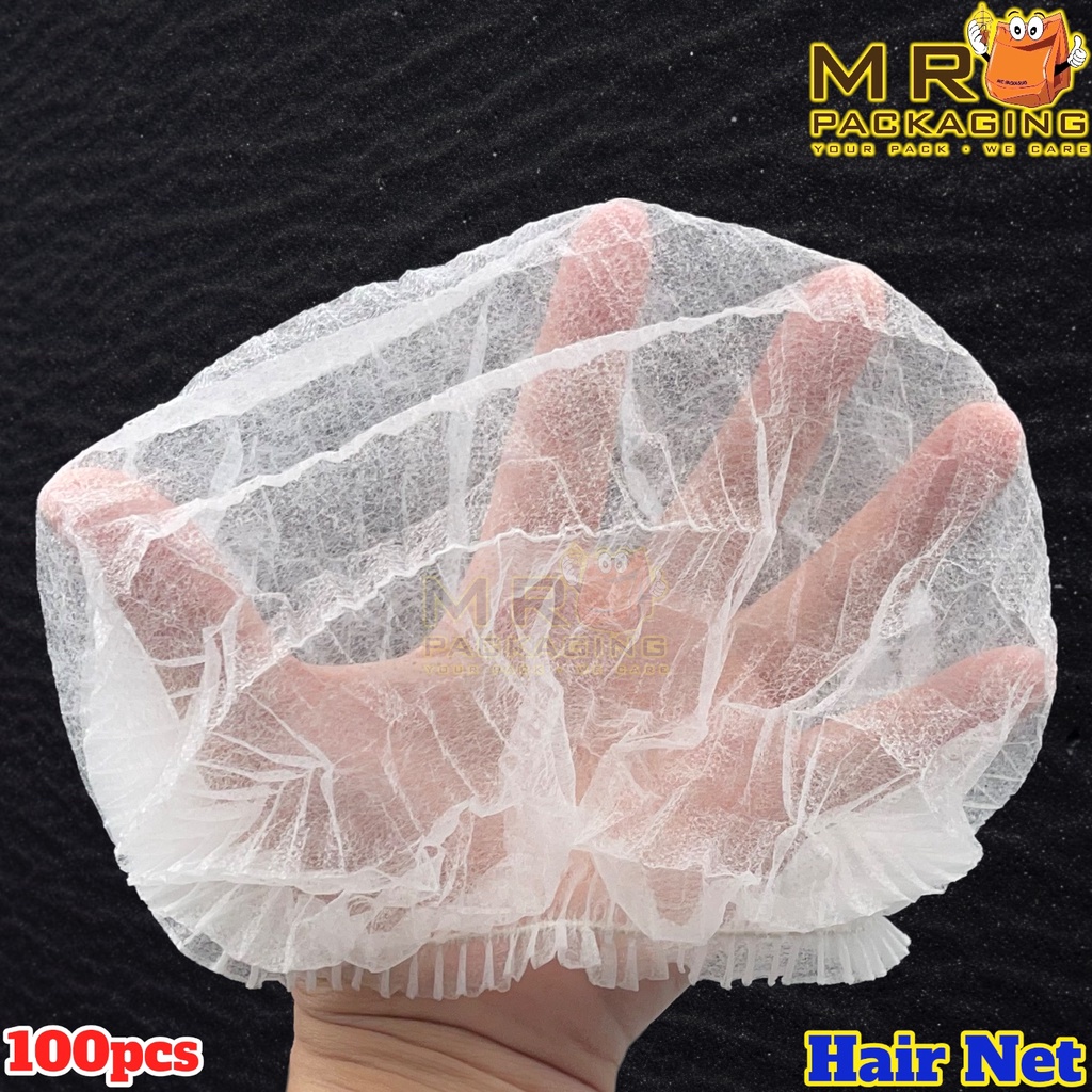 Disposable Hair Net [ 100pcs ] Non woven Cap Head Cover Hairnet Shower ...