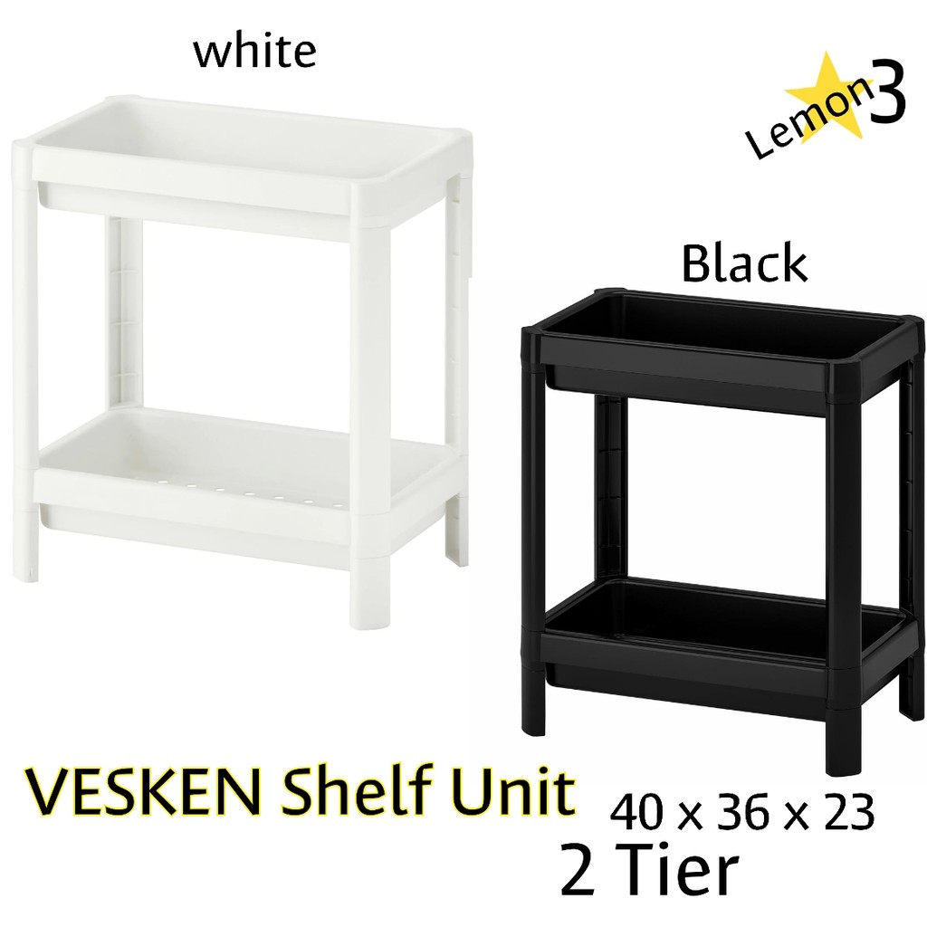 IKEA VESKEN Shelf unit (white,Black) | Shopee Malaysia