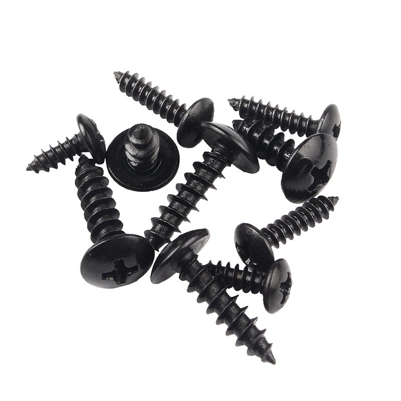 M3M3.5M4M5M6 Iron Black large Flat Head Self-tapping Screws Rround Head ...